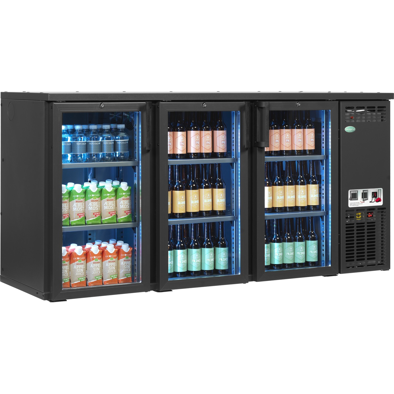 Premiový chladicí minibar do baru SCL-222GMU+ | Tefcold